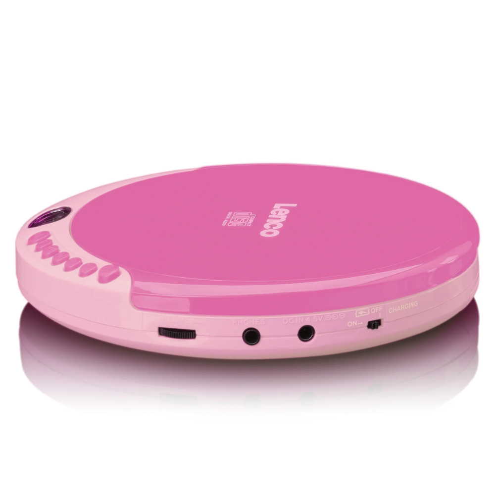 Lenco CD-011 Pink Φορητό CD player Discman μπαταρίας με ακουστικά Ροζ ...